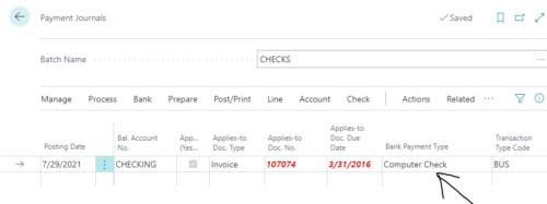 Check Printing in Dynamics 365 Business Central | Navisiontech, Inc