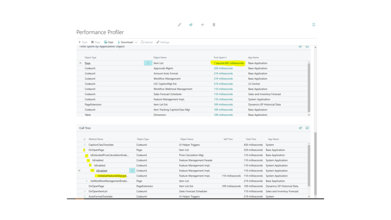 Performance Profiler in Business Central | Navisiontech, Inc